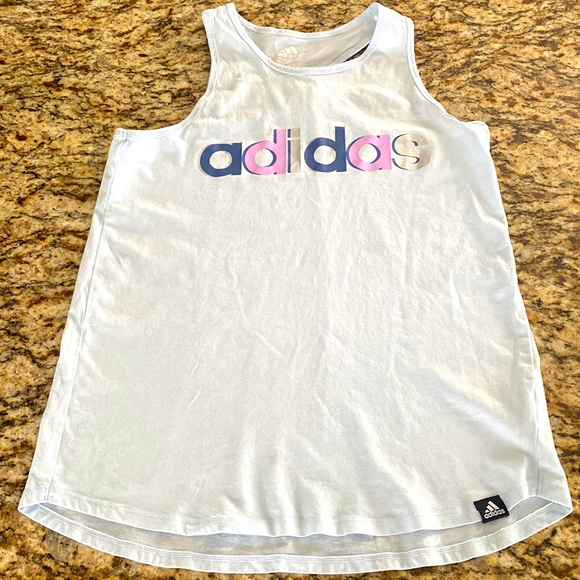 adidas | Shirts & Tops | Adidas Light Blue Kids Extra Large Tank Top ...